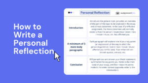How to Write a Personal Reflection on an Assignment - AssignmentBro